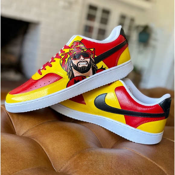 WWE | Shoes | Custom Painted Nike Mens Court Vision Low Macho Man Randy ...